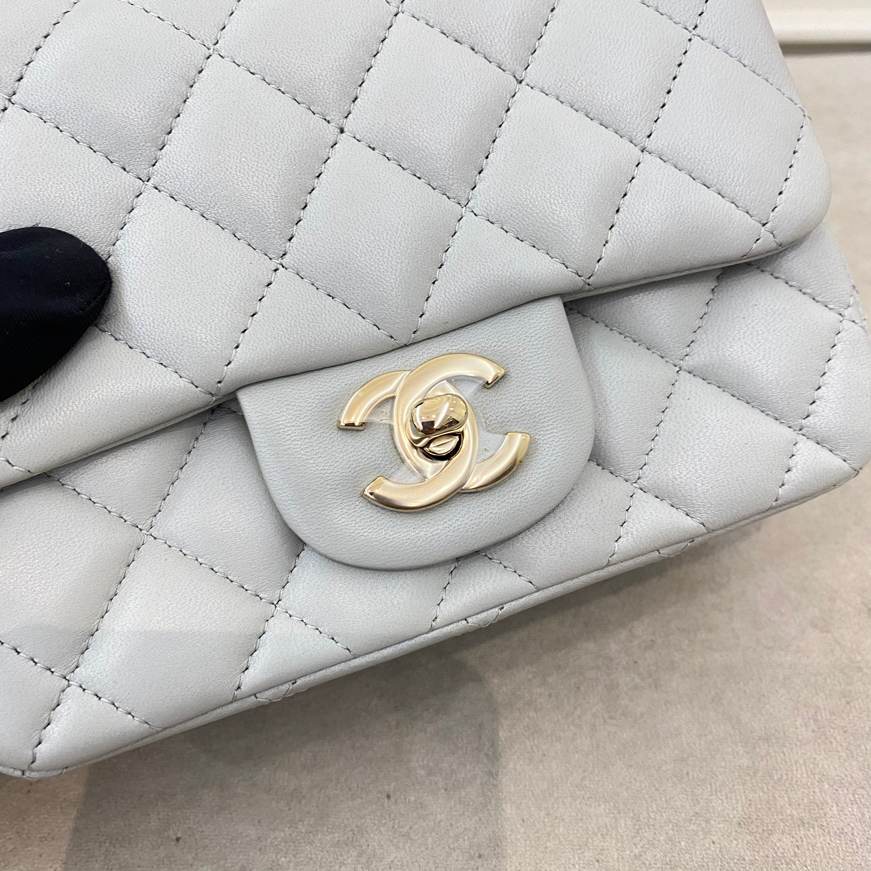 Chanel MINI SQUARE Boy IN Grey Blue